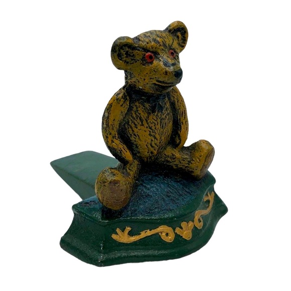 Unbranded | Accents | Vintage Whimsical Hand Painted Cast Iron Teddy ...